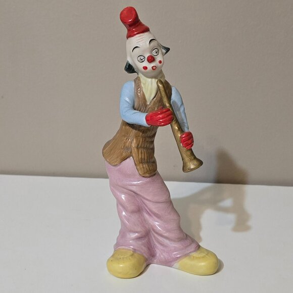 Accents | Vintage Porcelain Clown Playing Clarinet Figurine | Poshmark